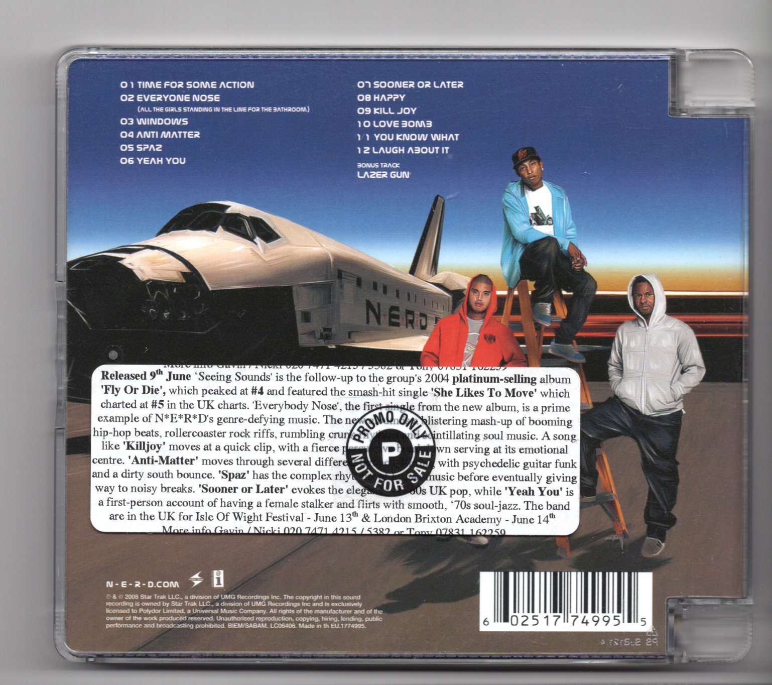 Seeing Sounds [Bonus Track #1] by N.E.R.D. (CD, 2008) for sale online ...