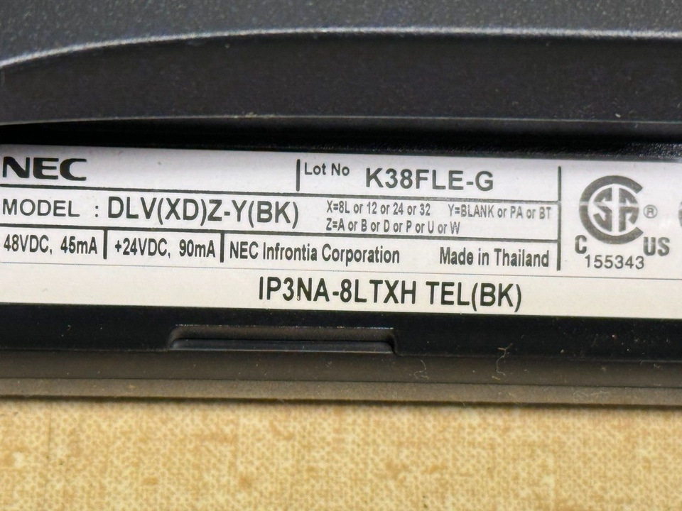 Lot of (10) NEC DLV(XD)Z-Y(BK) Office Telephone with Dual LCD Screens ...