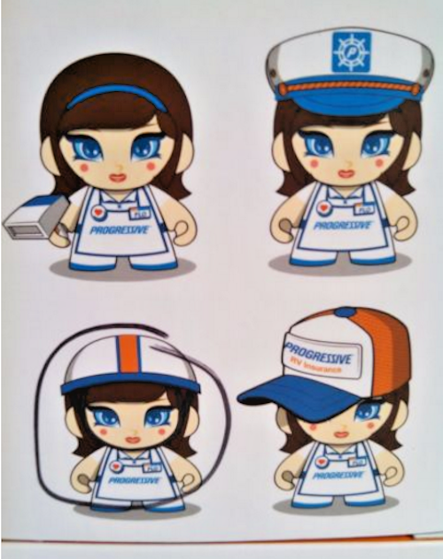 Progressive Flo Kidrobot Vinyl 4" Figures. Complete Set of 4! Limited ...