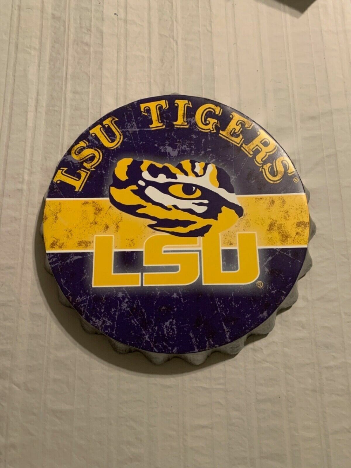 LSU Tigers NCAA 13" Wall Bottle Cap Metal Sign Forever Collectibles | eBay
