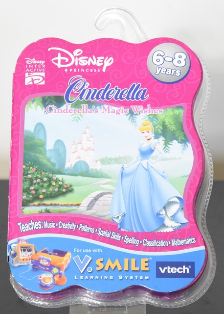 Disney Princess Cinderella Magic Wishes VTech V.smile Smartridge Game ...