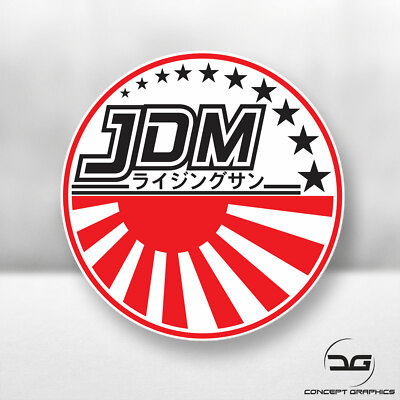 JDM Rising Sun Shooting Star Funny Japanese Drift Race Car Vinyl Decal ...