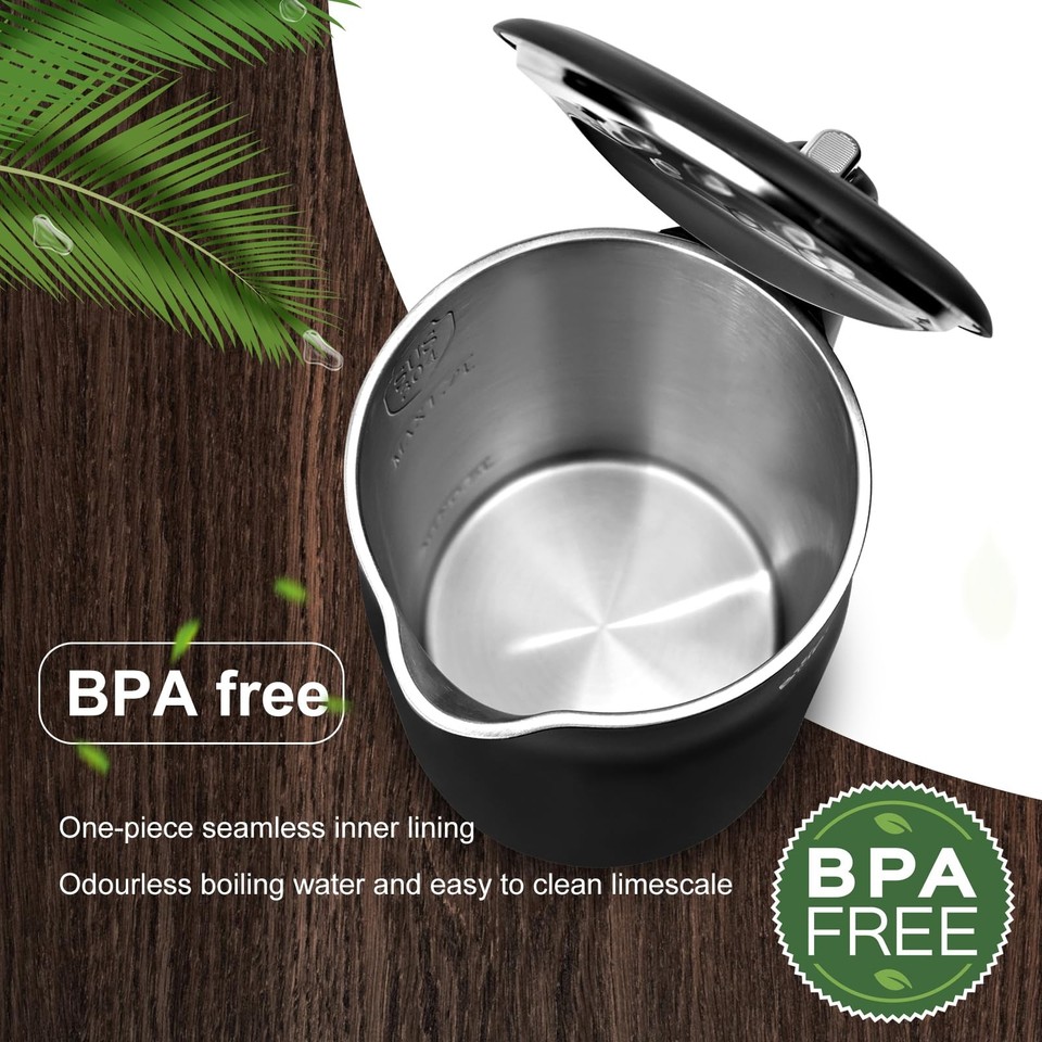 Bear 1.7L Electric Kettle, Digital Display, 12 Temps, 1800W BPA-Free ...