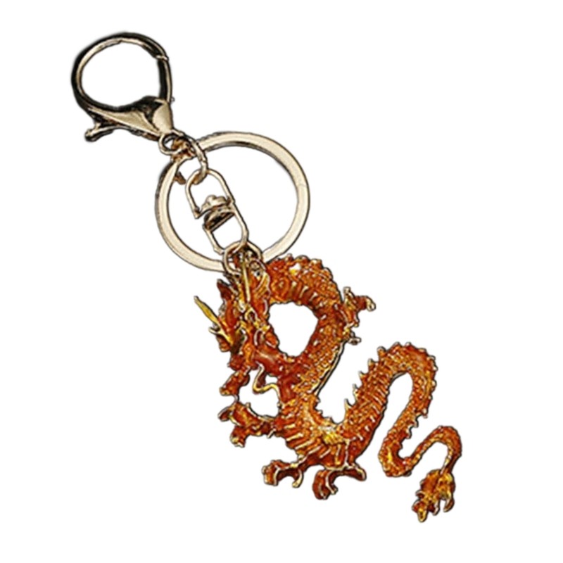 Cute Chinese Dragon Key Chain Adorable Crystal Pendant Keyrings for ...