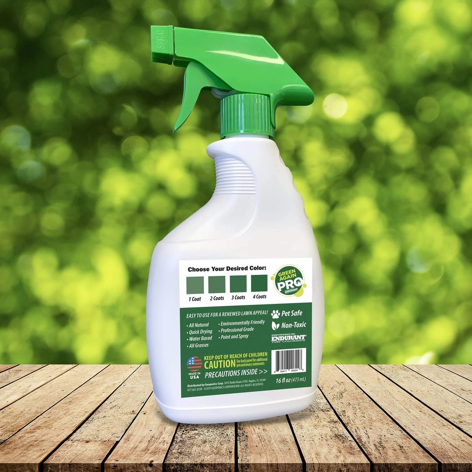 Pre-Mixed Grass and Turf Paint - All Natural Pet-Friendly Lawn Colorant ...