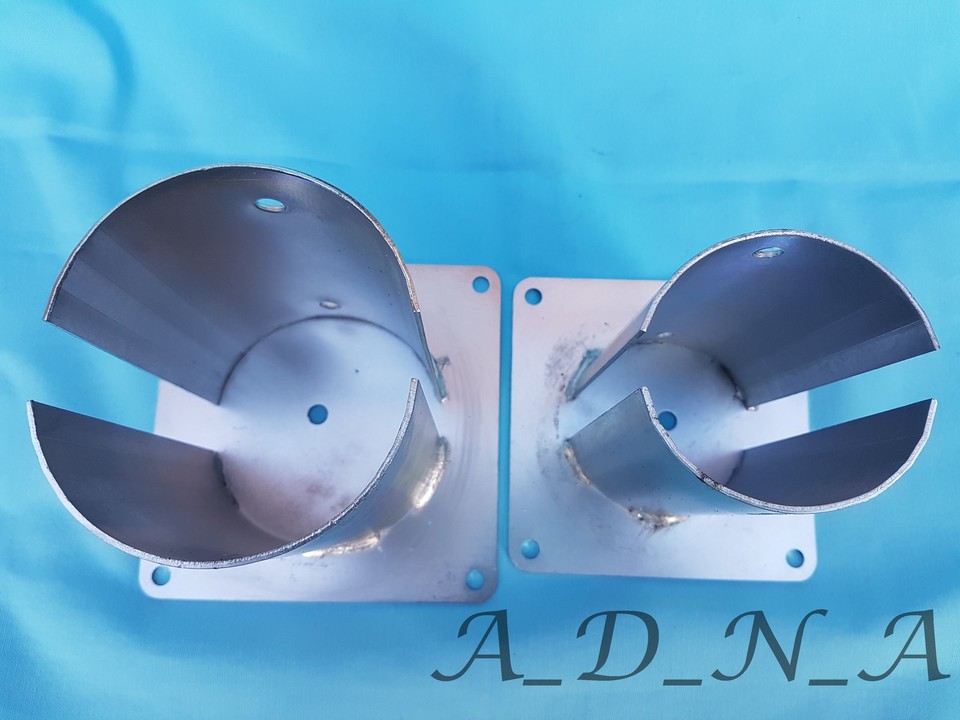 HEAVY DUTY GALVANISED BOLT DOWN ROUND/CIRCULAR POST FENCE FOOT/ 50mm to ...