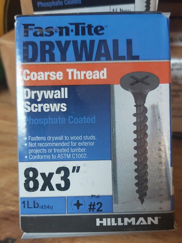 Hillman Fas-n-Tite Course Thread Drywall Screws Phillips Bugle Head 1 ...