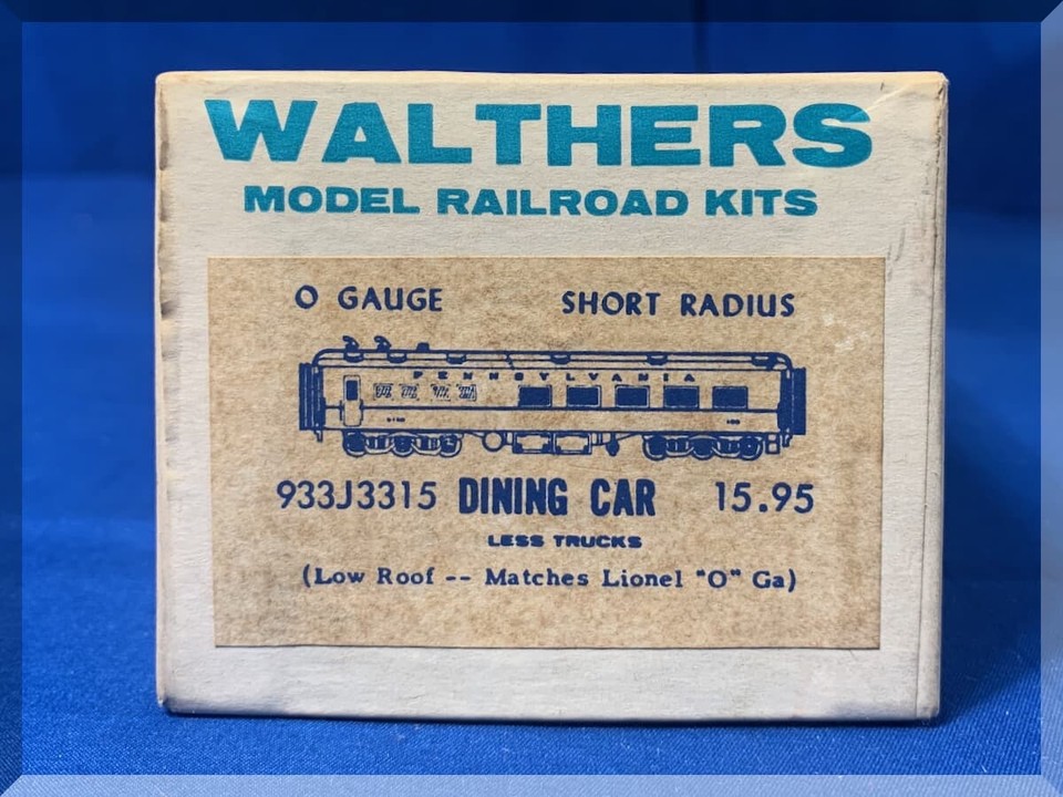 WALTHERS MODEL TRAINS O-27 O-GAUGE TRAIN POST WAR KIT CARS X9 - FREE ...