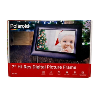 Polaroid 7” Hi-Res Digital Picture Frame PDF-700 - Black- Sealed ...