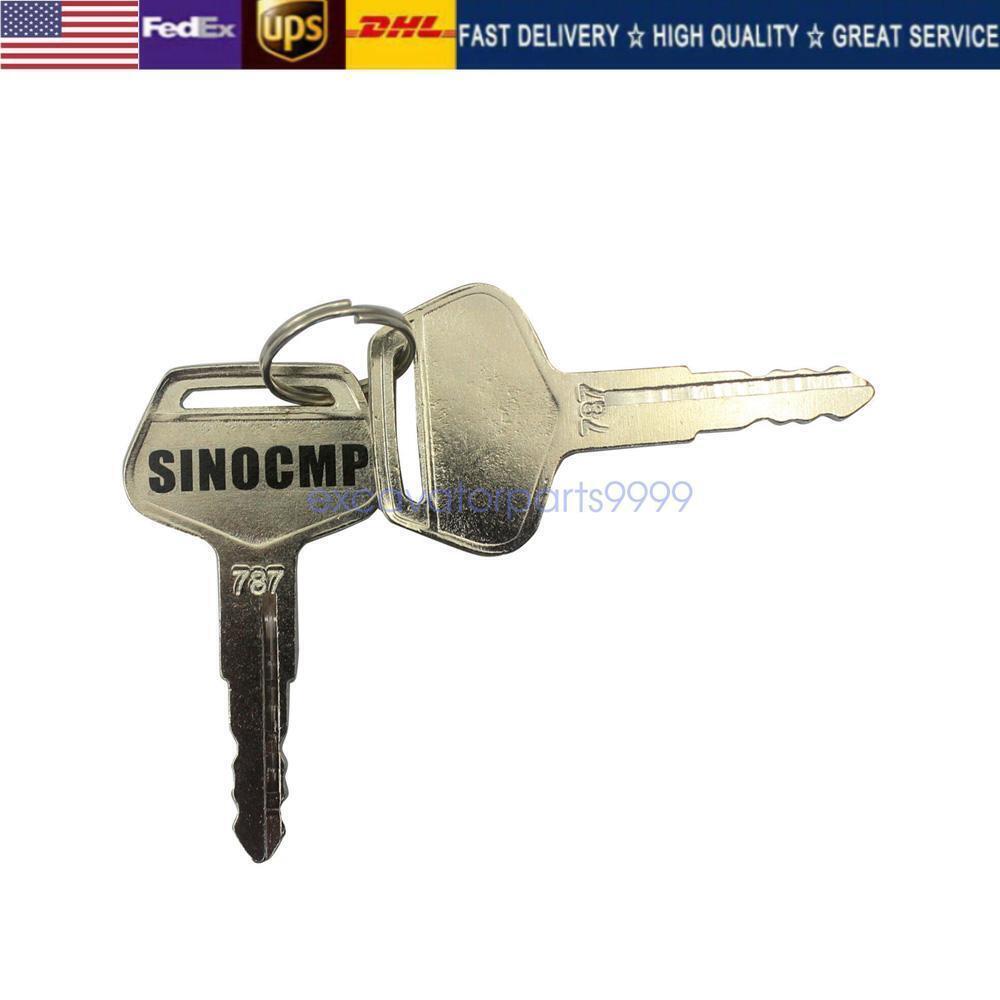 2* #787 Heavy Equipment Key-Ignition Keys for Komatsu Kalmar Dressta ...
