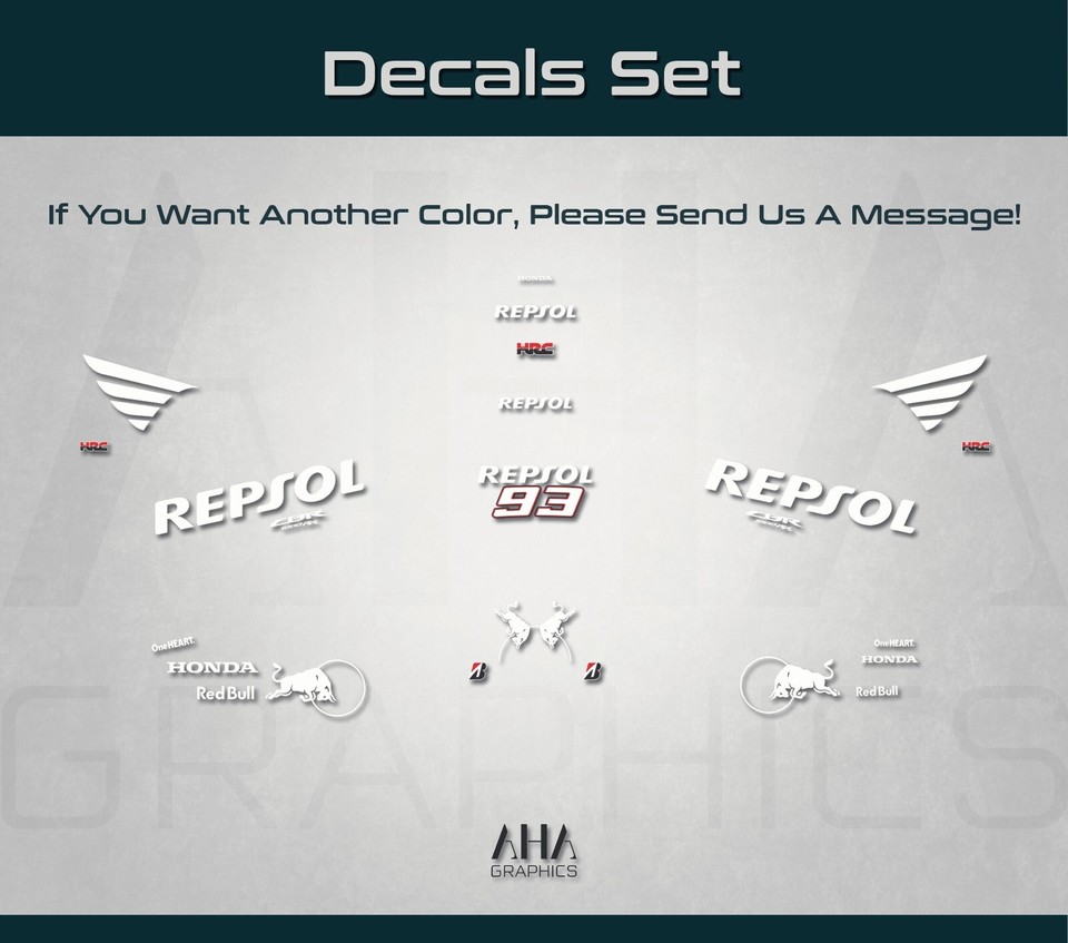 Honda CBR 1000RR Repsol Winter Test Kit Decals | eBay