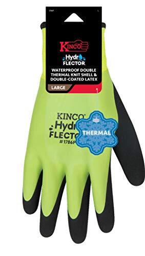 Kinco 1786P-M Hydroflector Lined Waterproof Latex Work Gloves, Extra ...
