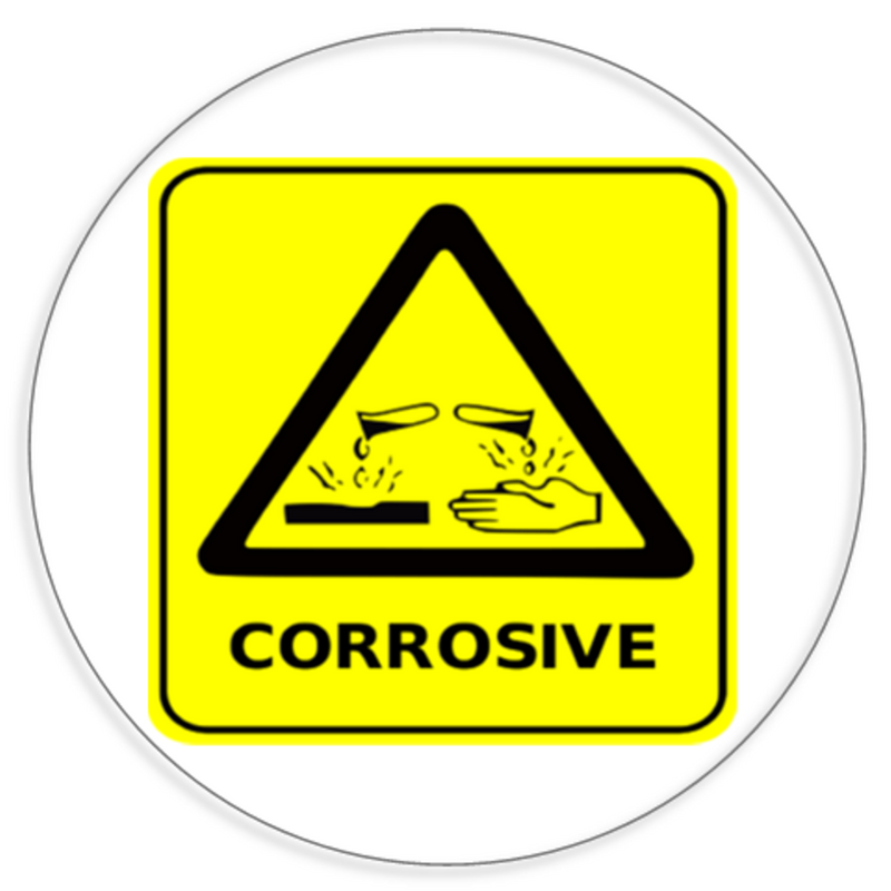 Corrosive Acid Sign - Circle Sticker Decal 3 Inch - Biohazard Chemistry ...