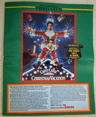 CBS Columbia House Video Club Catalog Holiday Issue 1990 "CHRISTMAS ...