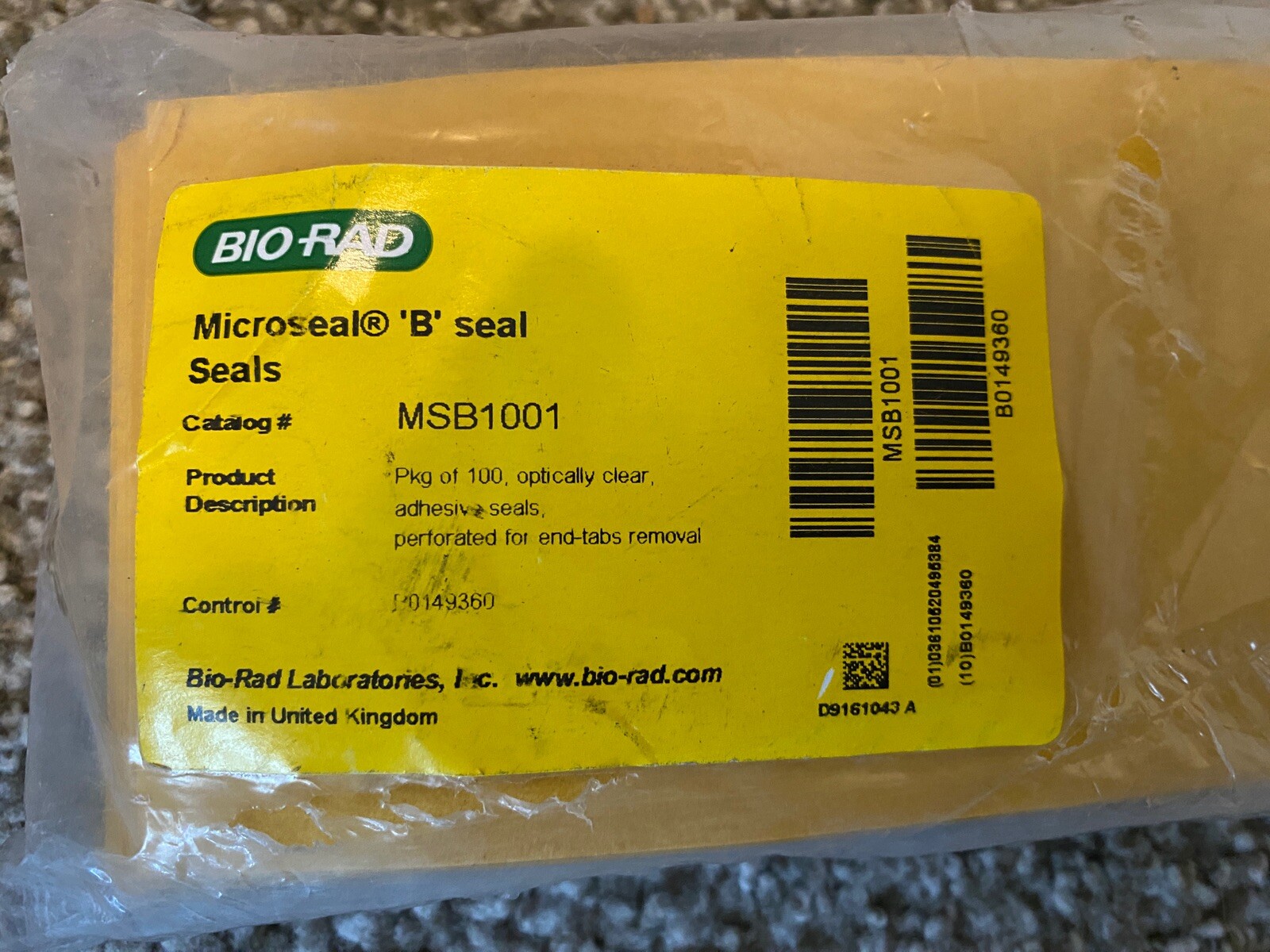 Bio-Rad Microseal B Seals Package of 100 MSB1001 NEW | eBay