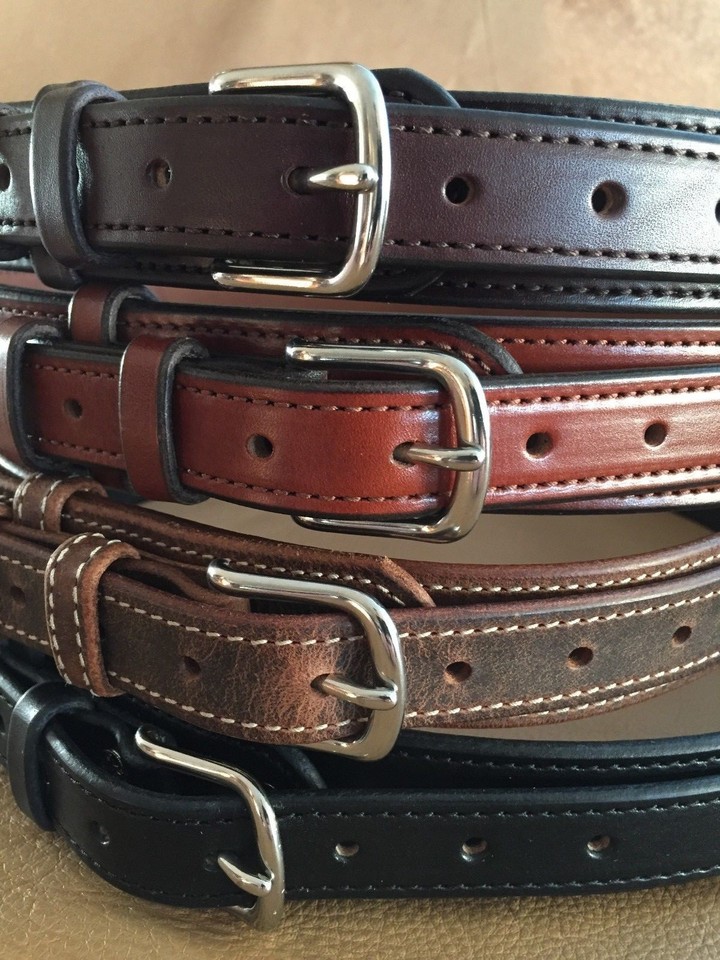 1-1/2 AMISH HANDMADE WESTERN COWBOY TEXAS RANGER STYLE LEATHER BELT 1.5 ...