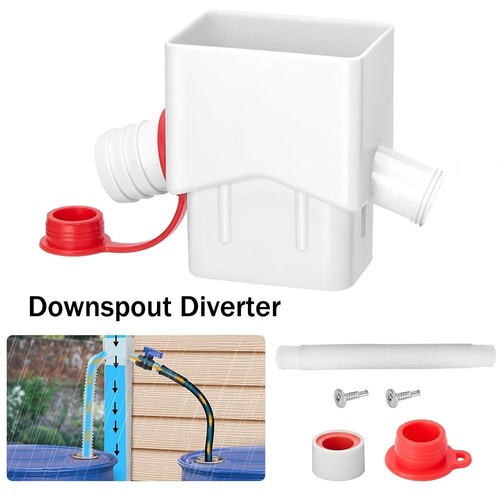with Two Water Outlets Rain Barrel Diverter Fits for 2"x 3" Standard ...