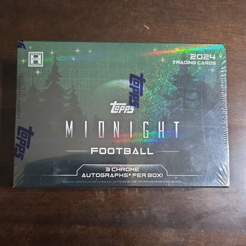 2024 TOPPS MIDNIGHT FOOTBALL HOBBY BOX (3 AUTOS) Brand New Factory ...