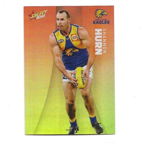2022 SELECT FOOTY STARS SUNSET PARALLEL WEST COAST EAGLES SHANNON HURN ...