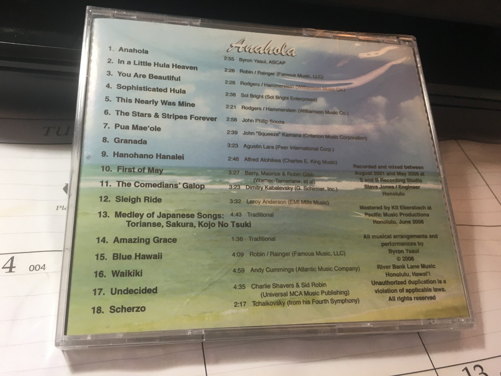 BYRON YASUI - ANAHOLA ORIGINAL HAWAIIAN CD NEW/SEALED | eBay