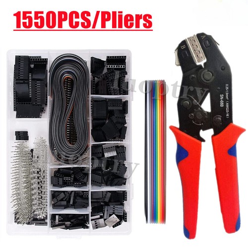 1550x Assorted 2.54mm Dupont Wire Cable Jumper Header Connectors Kit ...