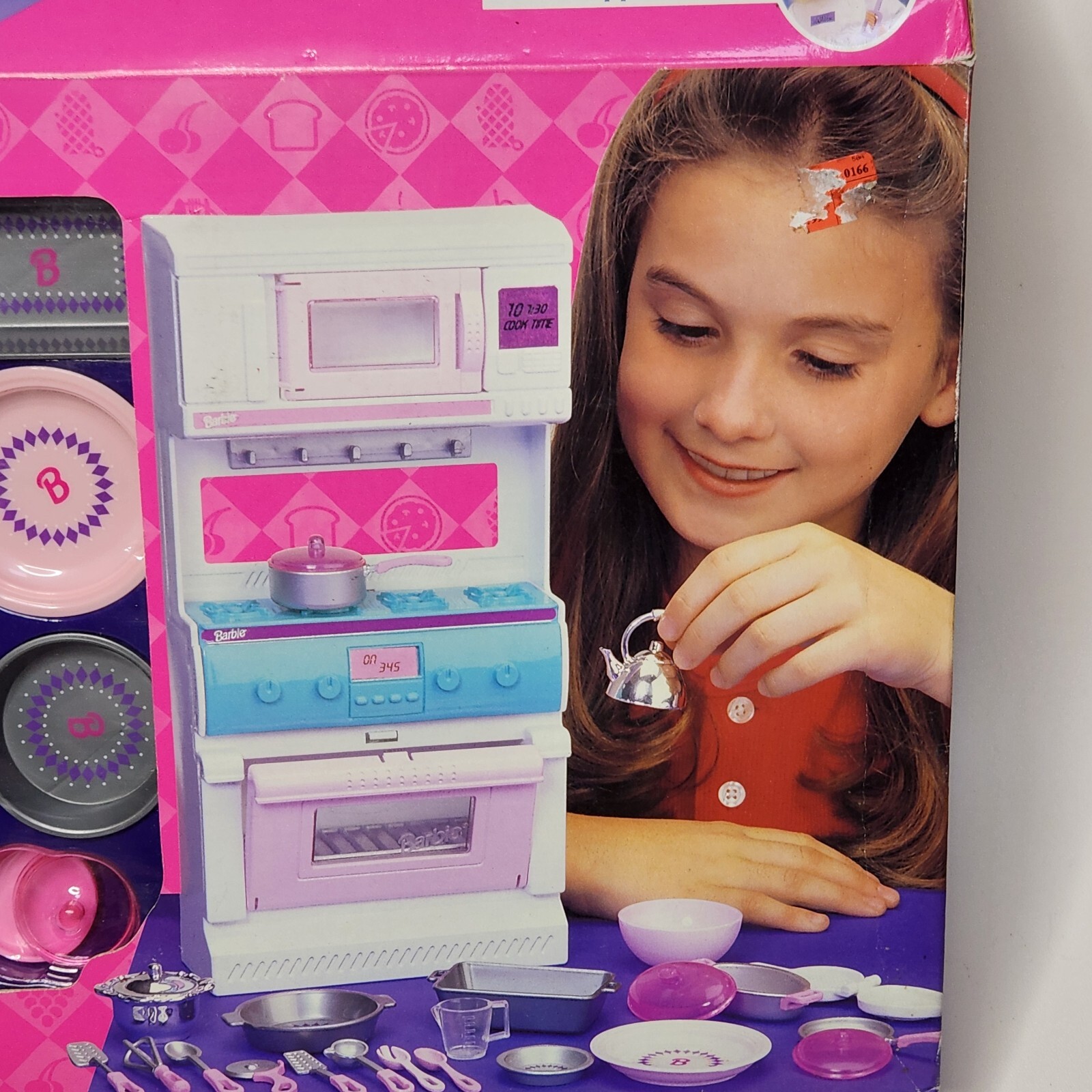 VINTAGE 1997 MATTEL FUN FIXIN STOVE SET BARBIE PLAYSET 100% COMPLETE ...