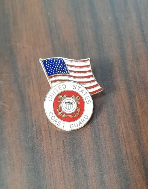 United States Coast Guard Lapel Pin - Logo / USA Flag - Butterfly Pin ...