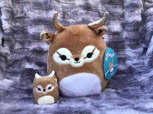 7.5" Squishmallows Kieli Fuzzy Belly Antelope + Micromallow Mystery ...