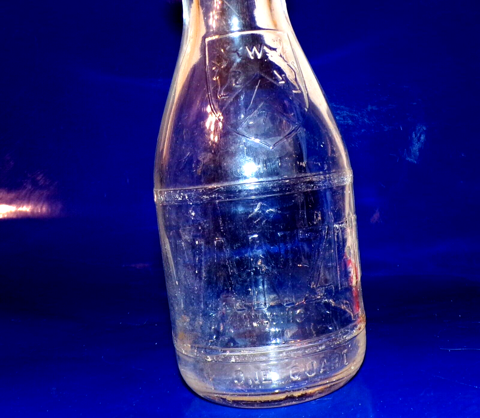 Vintage "WANZER / CHICAGO, Ill." One-Quart Glass Milk Bottle | eBay