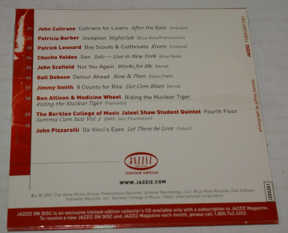 Jazziz February 2001 Cd Selection New Sealed John Coltrane John ...