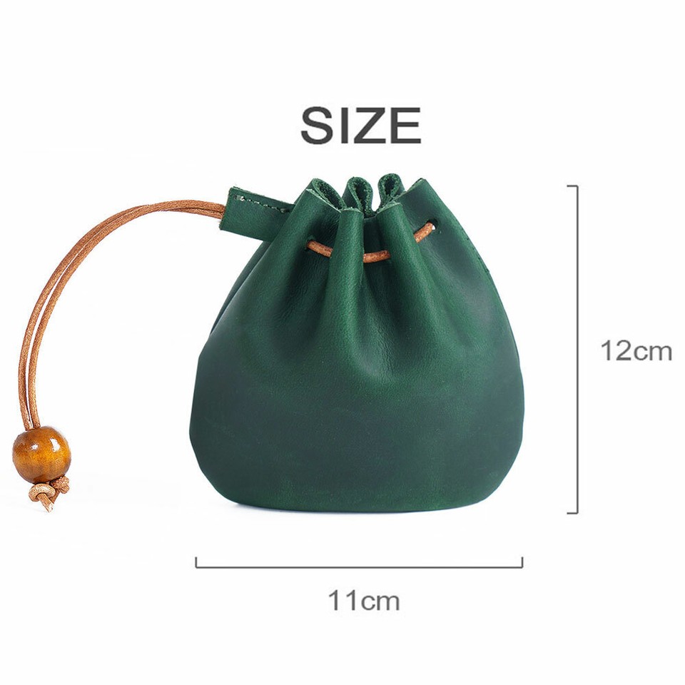 Leather Drawstring Pouch Purse Medieval Archery Releases Coin Bag For ...