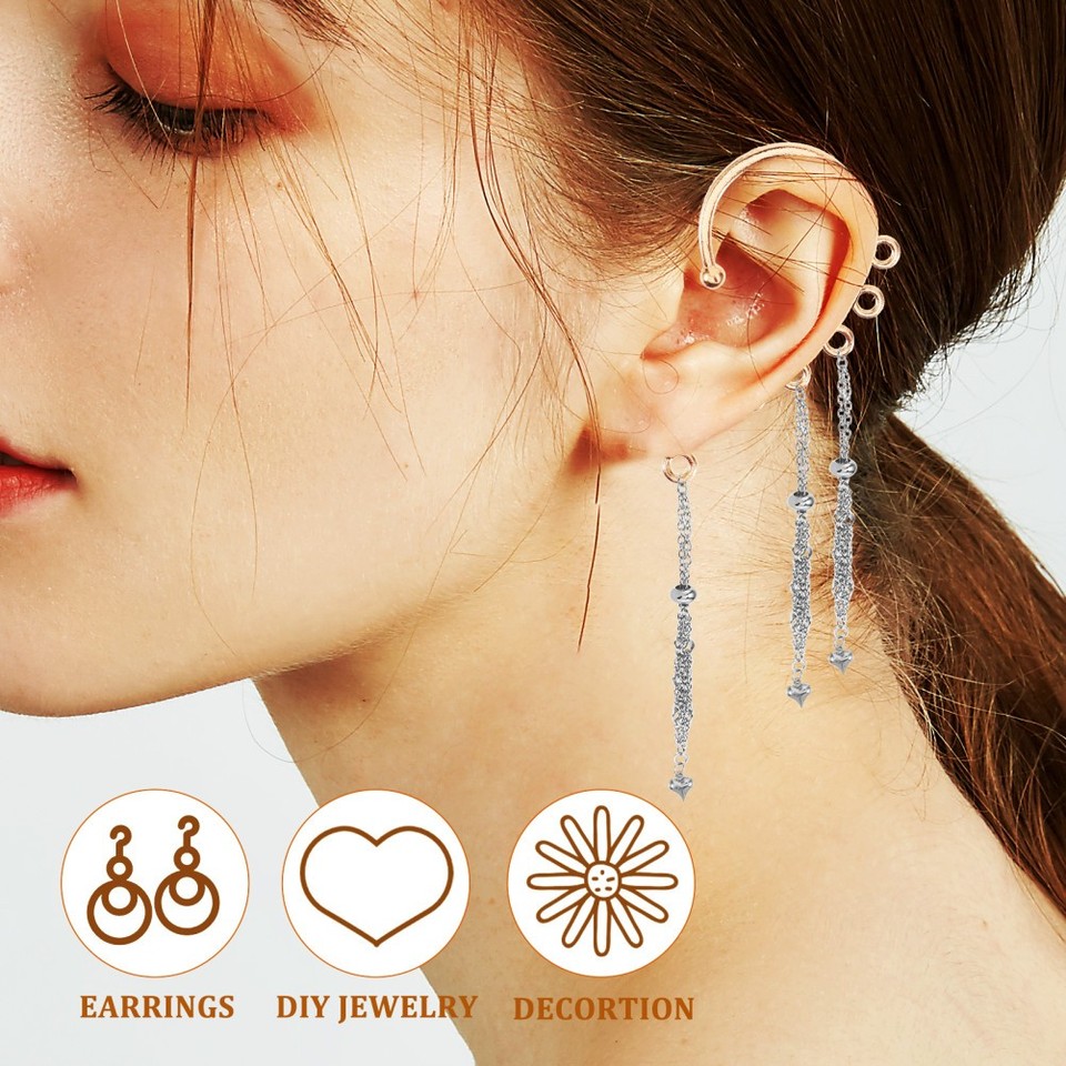 18pcs Metal Earring Hooks Diy Dangle Earring Making Hooks No Piercing ...