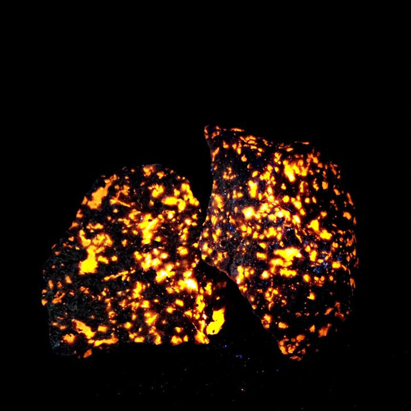 100g Raw Rough Yooperlite Flame Fire Stone Mineral Crystal Rock UV ...