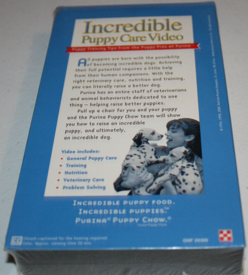 Purina Puppy Chow Promo - Incredible Puppy Care Video (New Sealed VHS ...