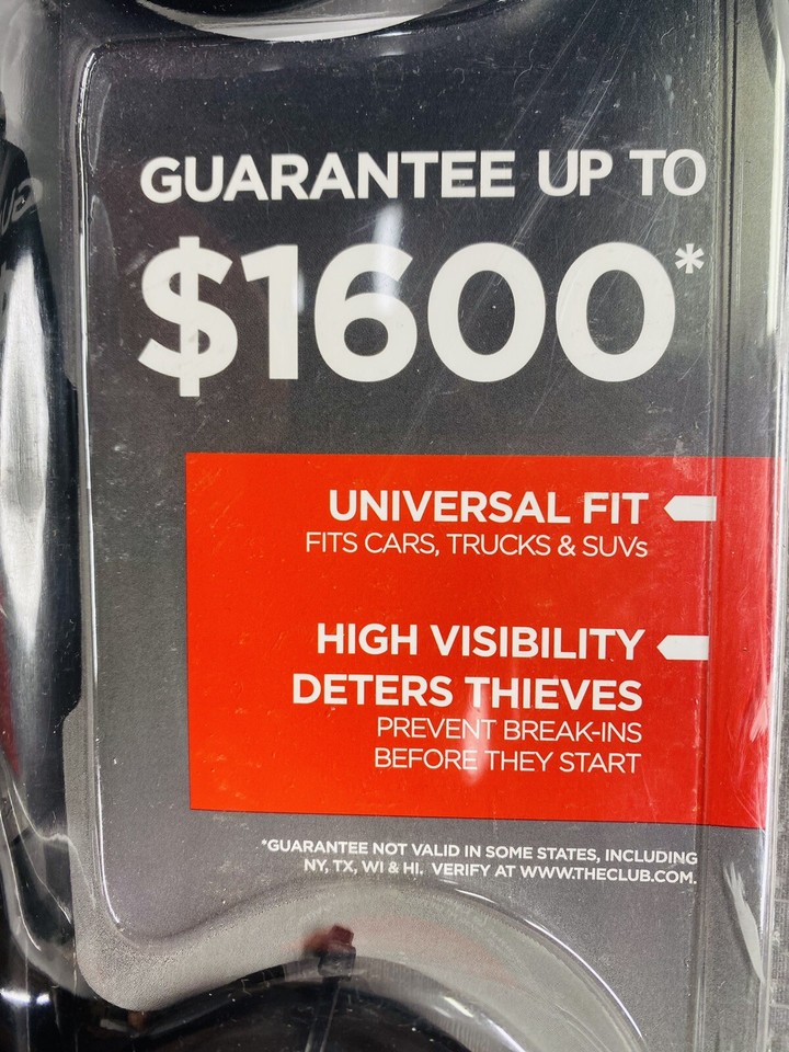 THE CLUB BASIC Steering Wheel Lock - Black - Model: 1234 - NEW FACTORY ...