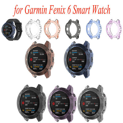 Clear TPU Watch Case Cover Protective Cover for Garmin Fenix 6 Smart ...