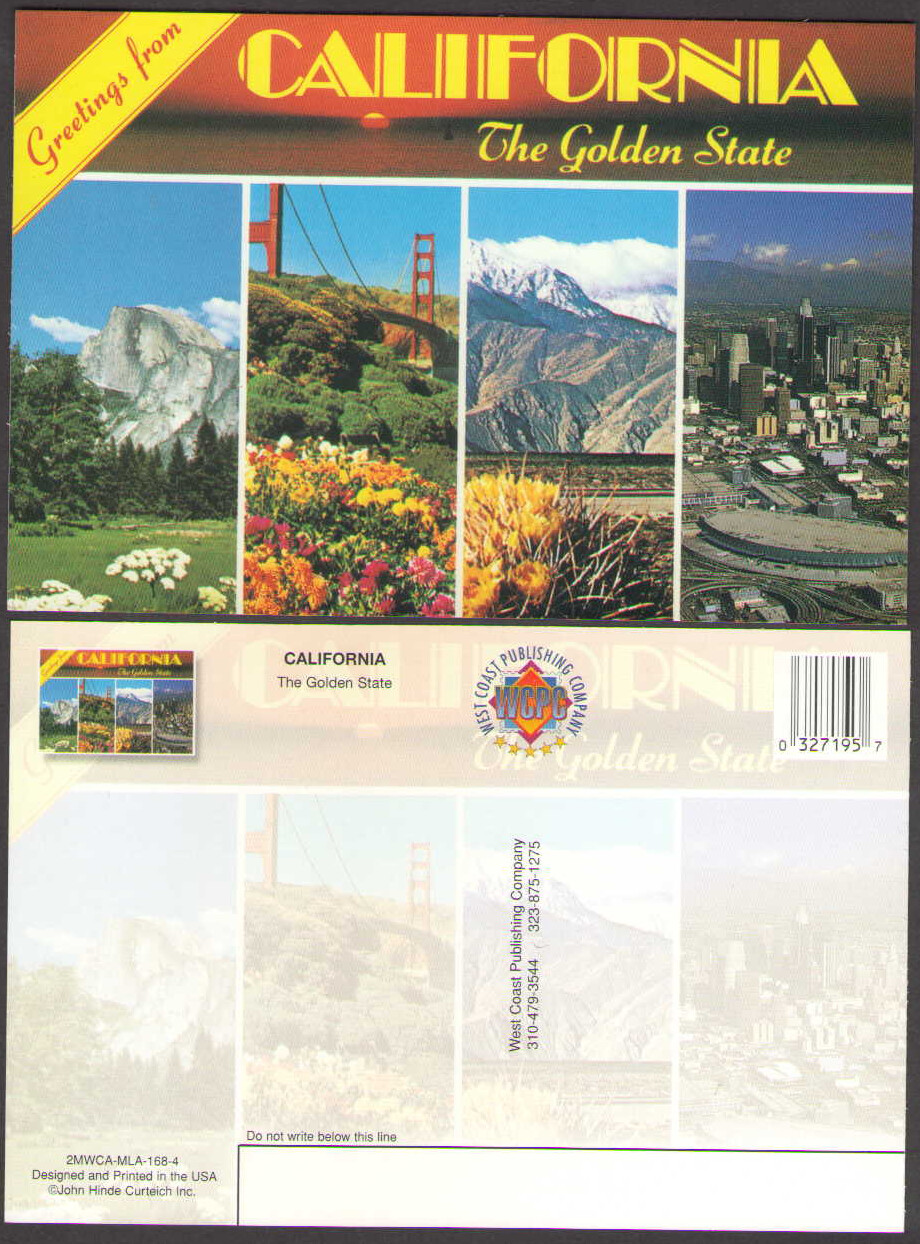 US. Greetings from California. Post Card. MNH | eBay