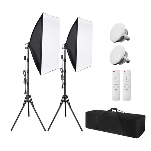 LimoStudio [2 Pack] 85W 6000LM LED Softbox Lighting Kit, 20 x 28-in ...