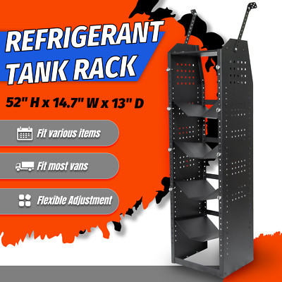 52"H Refrigerant Tank Rack Steel Freon Tank Holder Rack Shelving for ...