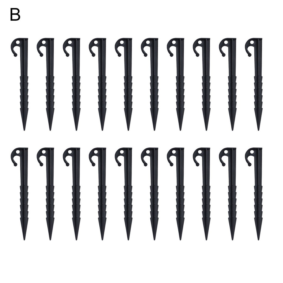 Tent Pegs Stakes 20pcs Duty Camping Tent Stakes Canopy Ground Spikes ...