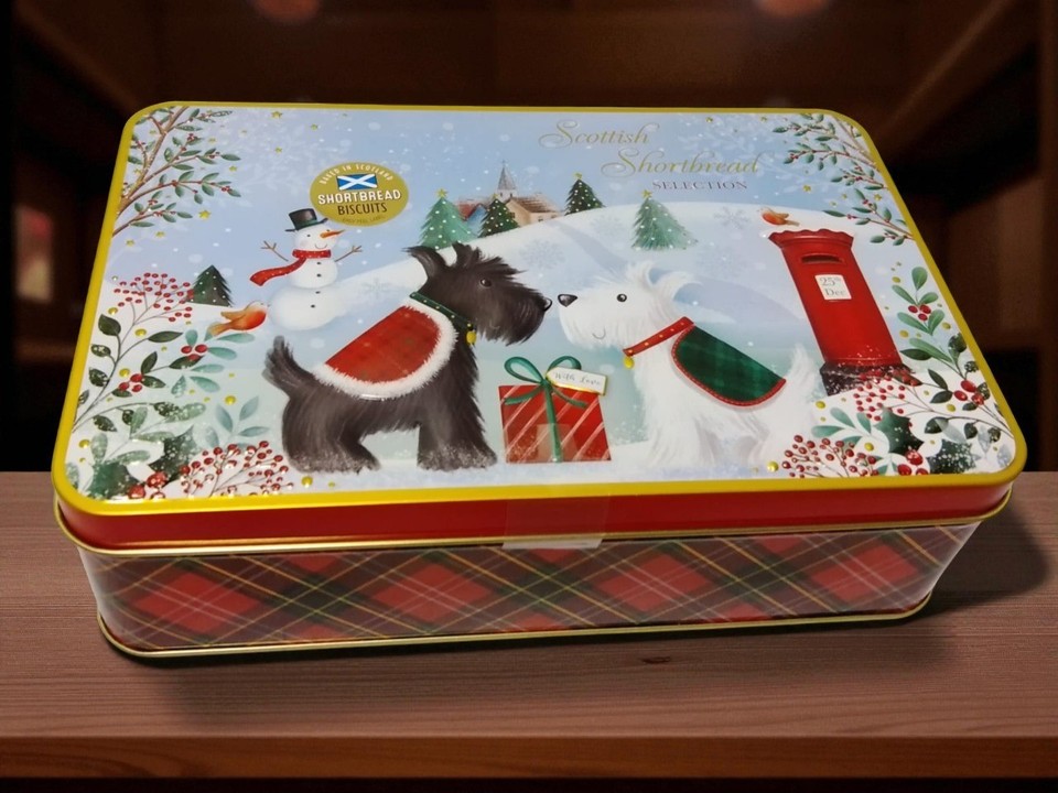 Festive Scottish Shortbread Gift Tin 200g – Premium Holiday Biscuit ...