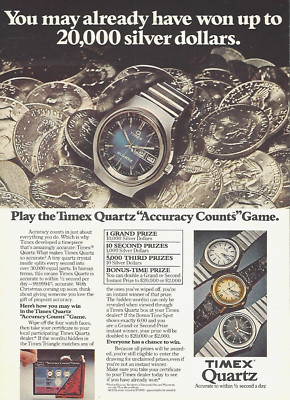 1977 Timex Quartz Watch Accuracy Counts Fashion Style vtg Print Ad ...