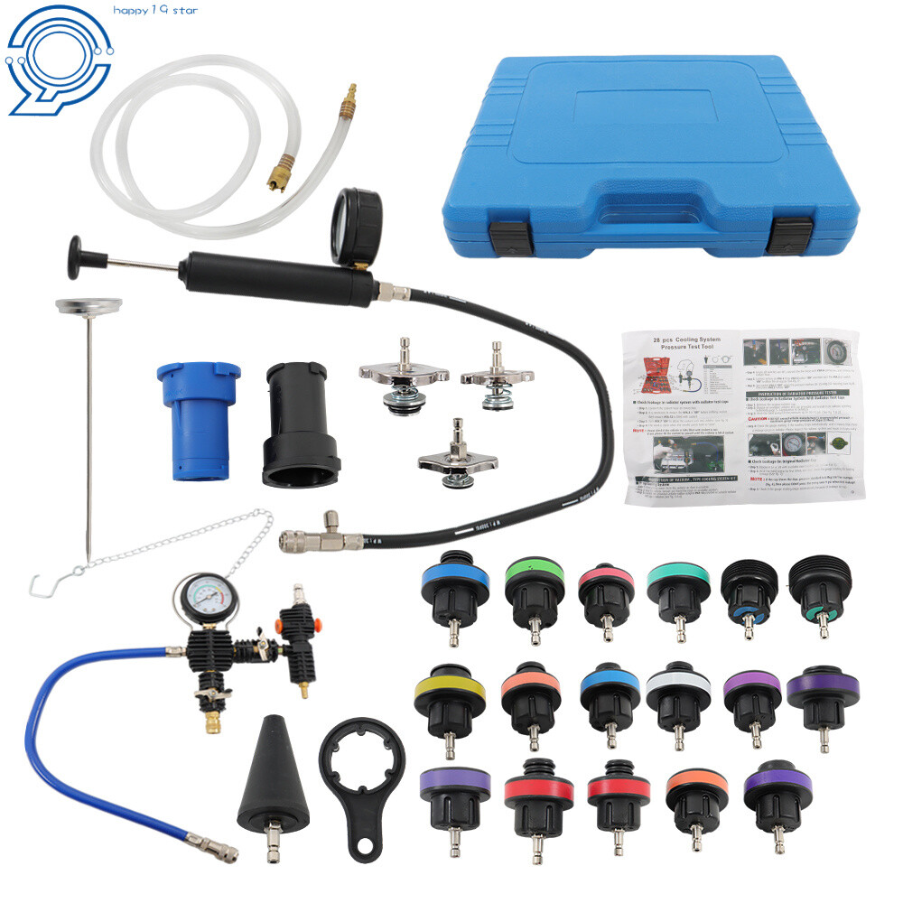 28pcs Universal Radiator Pressure Tester, Vacuum Cooling System Tool ...