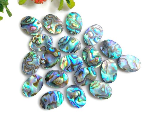 Abalone Shell Cabochon, 10x14mm Oval Shape Gemstone 10 Pcs Lot For ...