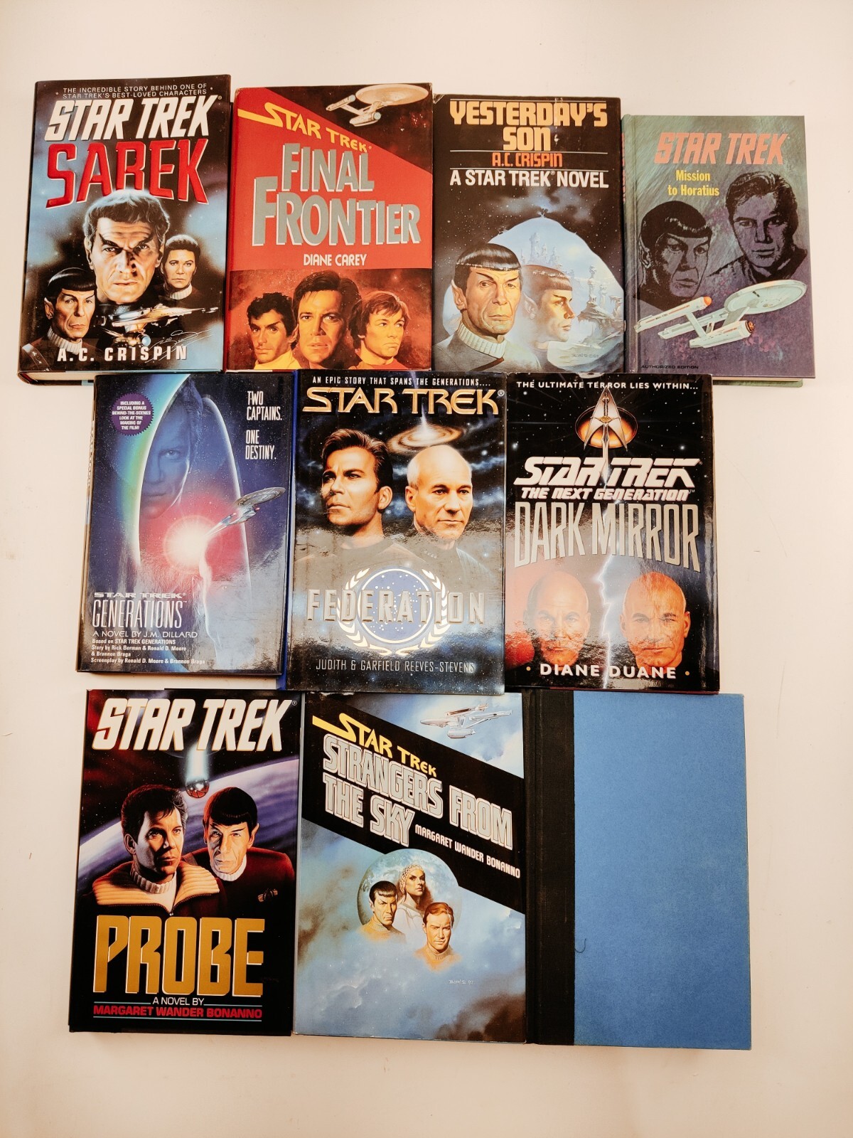 Star Trek TOS & TNG Lot of 10 HC Books Pocket Books Vintage 1980s-1990s ...