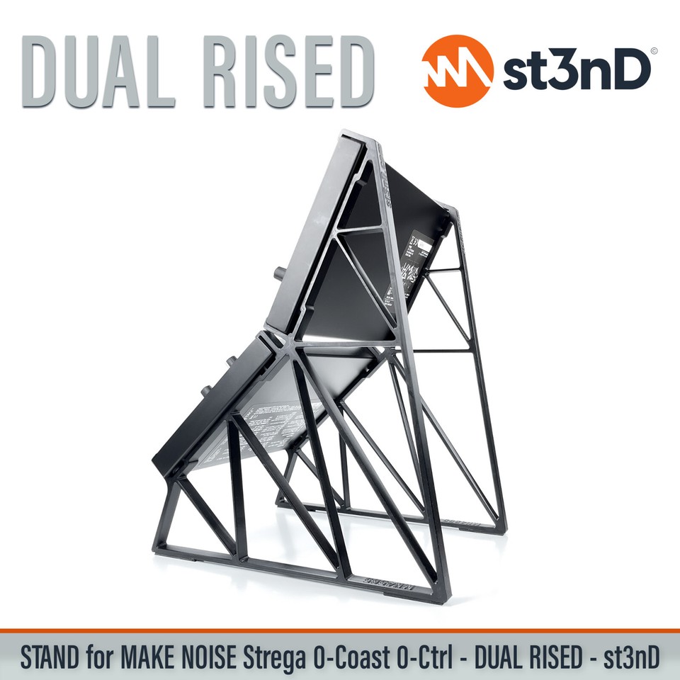 DOUBLE STAND for MAKE NOISE 0-COAST / 0-CTRL / STREGA (45° and 65 ...