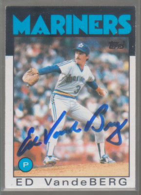 Autographed 1986 Topps Ed VandeBerg - Mariners | eBay