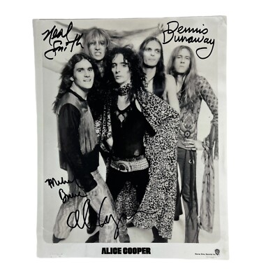 Alice Cooper Band Signed Autographed 8x10 Photo Dunaway Smith Bruce | eBay