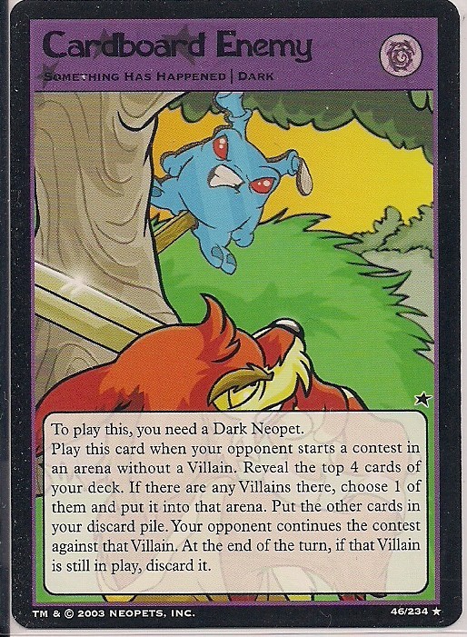 Neopets CCG - Cardboard Enemy #46 | eBay