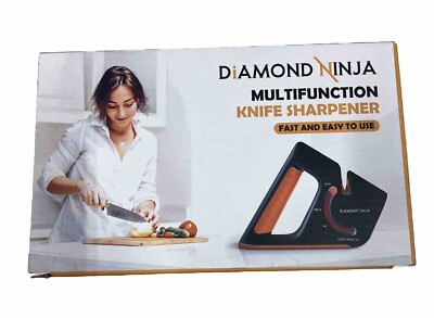 Diamond Ninja Multifunction Knife Sharpener, Black/Orange | eBay
